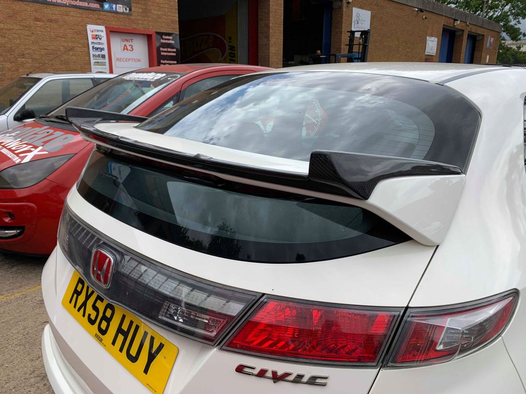 Tegiwa Carbon Rear Wing Spoiler Blade Honda Civic Type R FN2 - Dynodaze ...