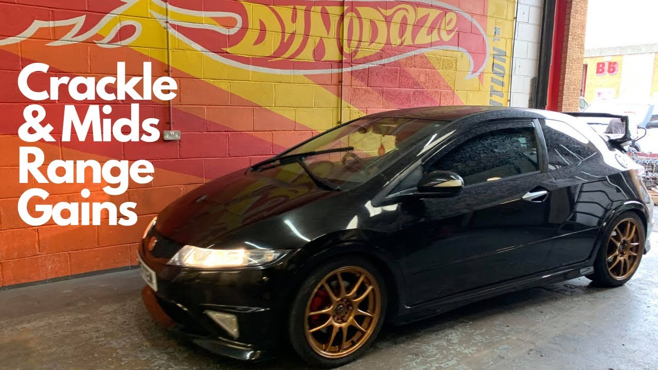 Honda Civic Fn2 Type R Custom Dyno Tune with Crackles a Litt;e Asbo ...