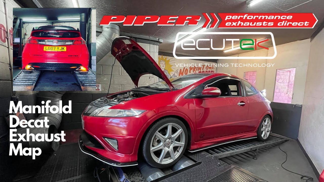Full Piper Exhaust System and Ecutek Tuning Honda Civic Fn2 Type R ...