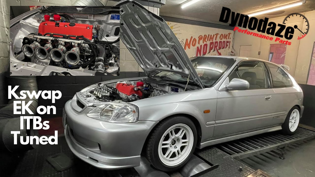 Honda Civic EK Kswap on Throttle Bodies Tuned k20 Kswapped ITBs ...